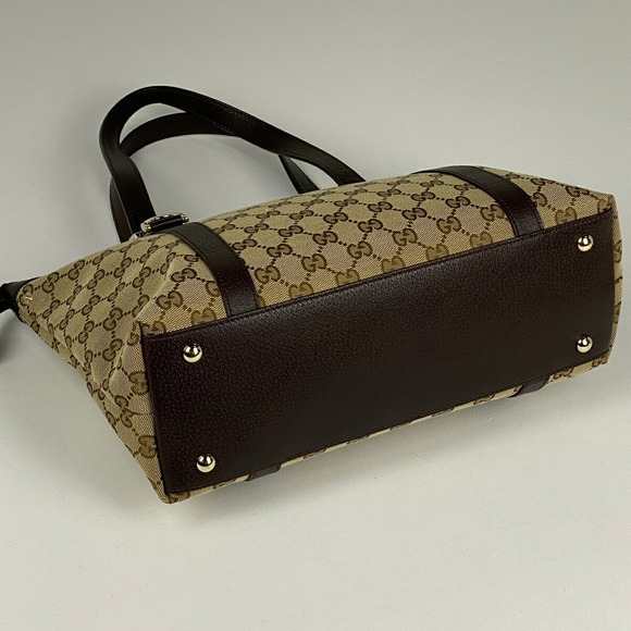 Gucci | Bags | Gucci Gg Pattern Gg Bag Canvas Brown Abby Tote | Poshmark